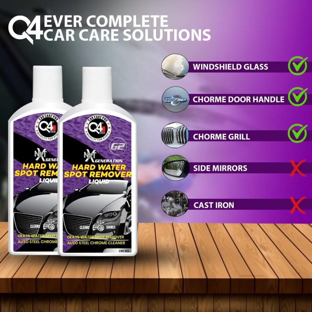 Buy Q4 Ever Hard Water Spot Remover Liquid Kit (3 Items) - Grandeur Rides